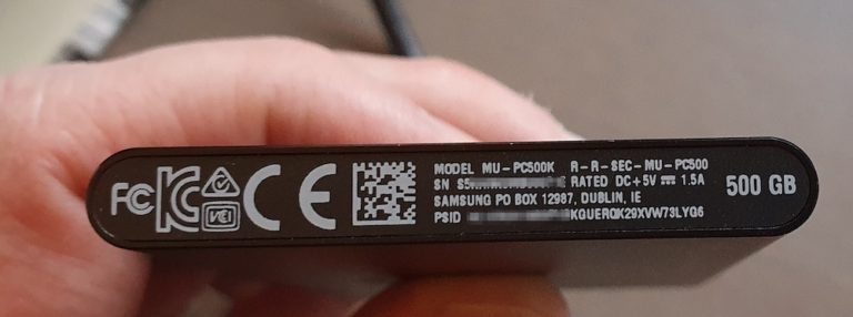 Review Samsung SSD T7 touch + factory reset procedure