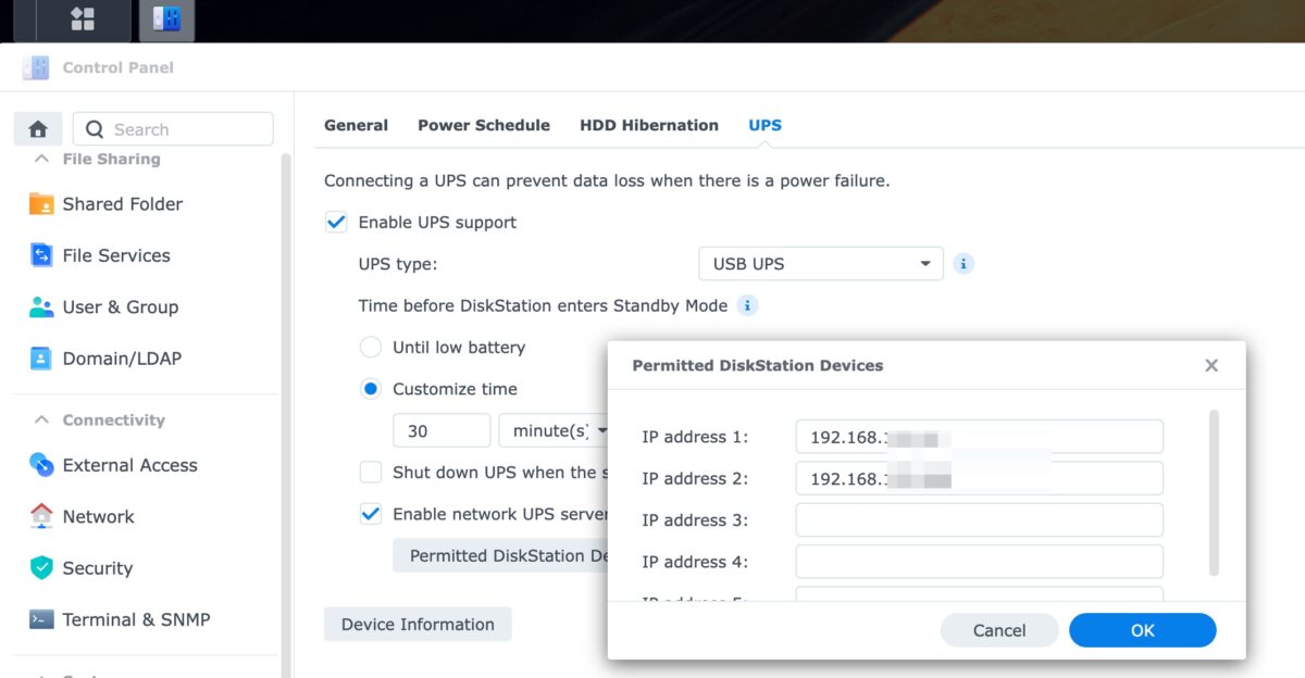 UPS voor in de serverkast / Synology NAS / Telenet modem
